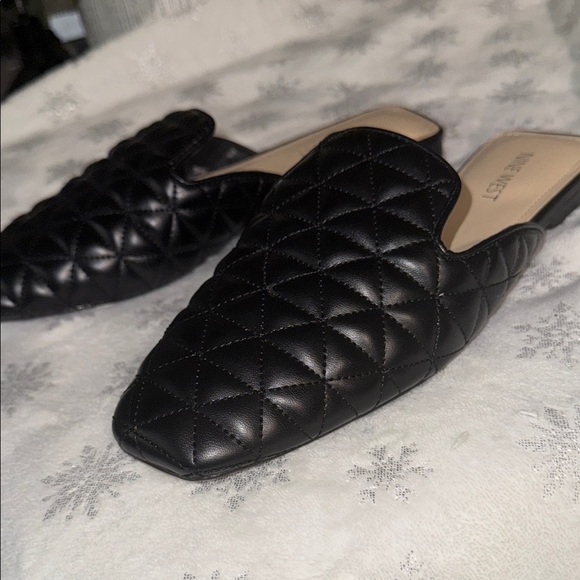 Nine West | Shoes | Nine West Quilted Black Mules | Poshmark